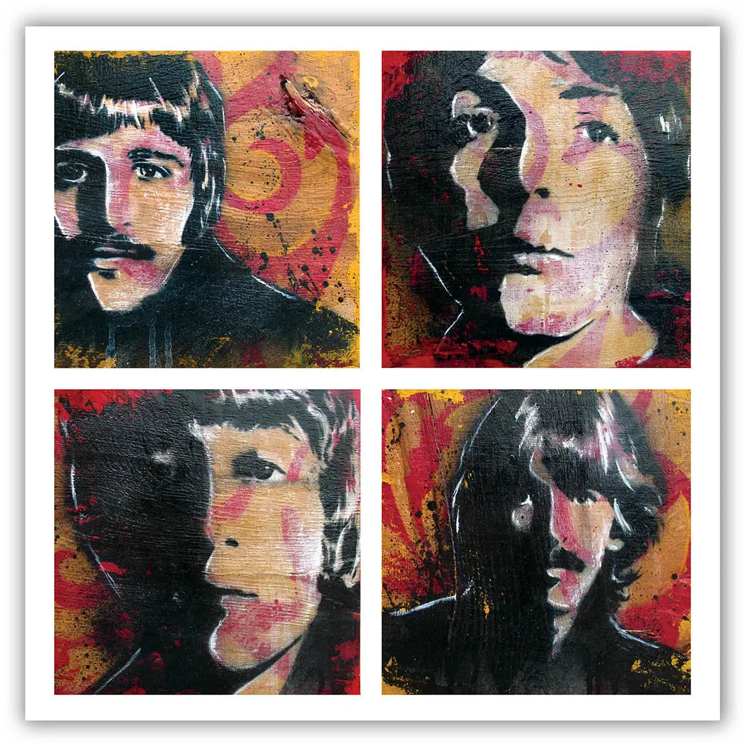 Beatles Fab 4 Art Print – Deaf Man Vinyl