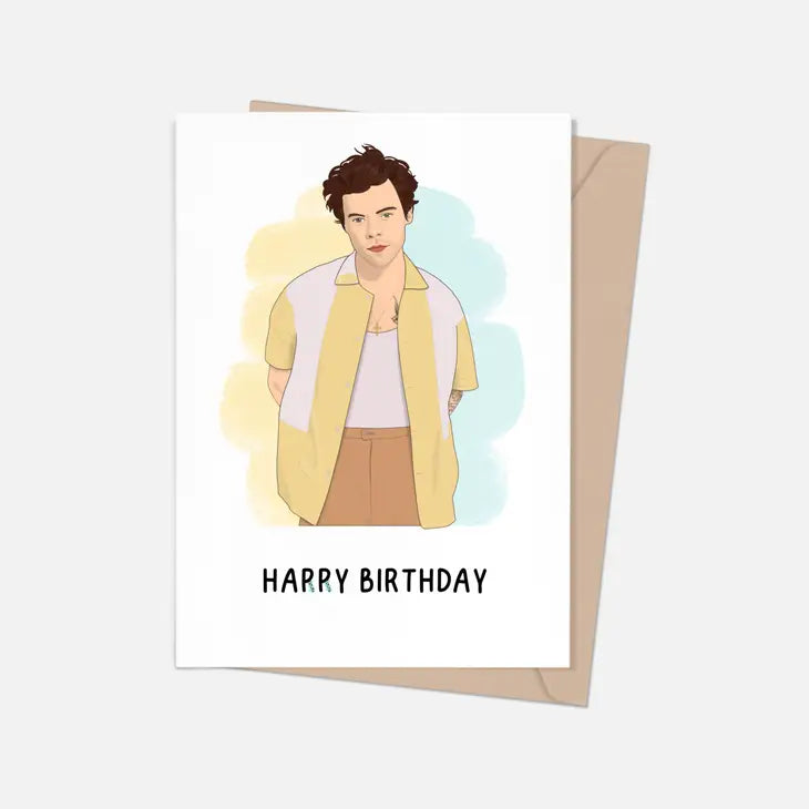 Harry Styles Happy Birthday Card - Deaf Man Vinyl